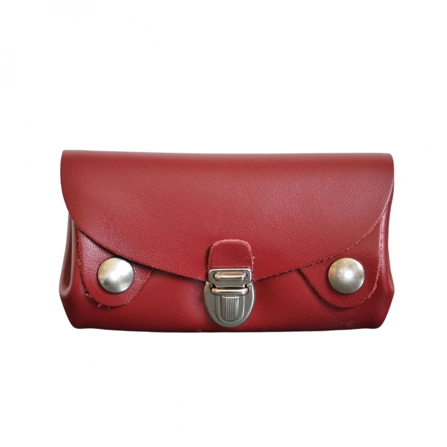 Porte-monnaie vintage à compartiments en cuir souple