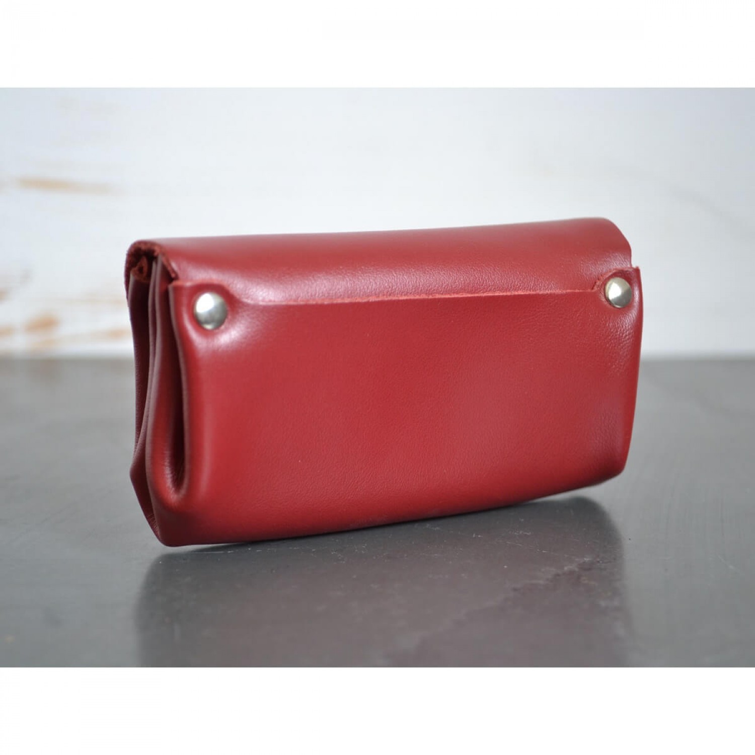 Porte-monnaie vintage à compartiments en cuir souple